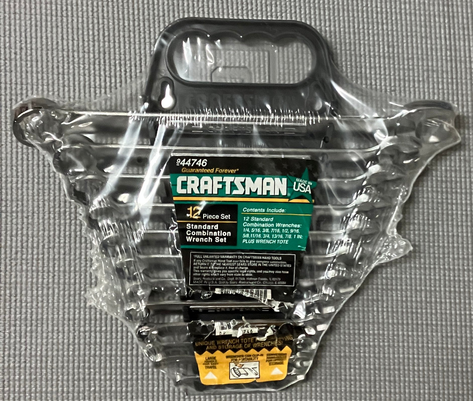 NOS Vintage Sears Craftsman 12pc SAE 12 Point Combination Wrench Set 4 ...