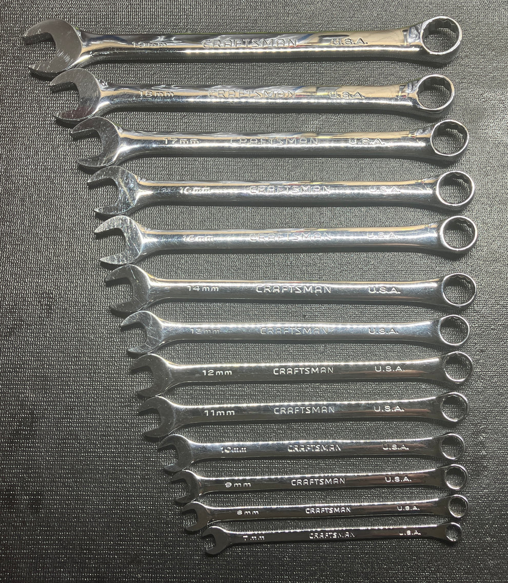 Vintage Craftsman Professional Long Pattern Metric Wrench Set 44896 US ...