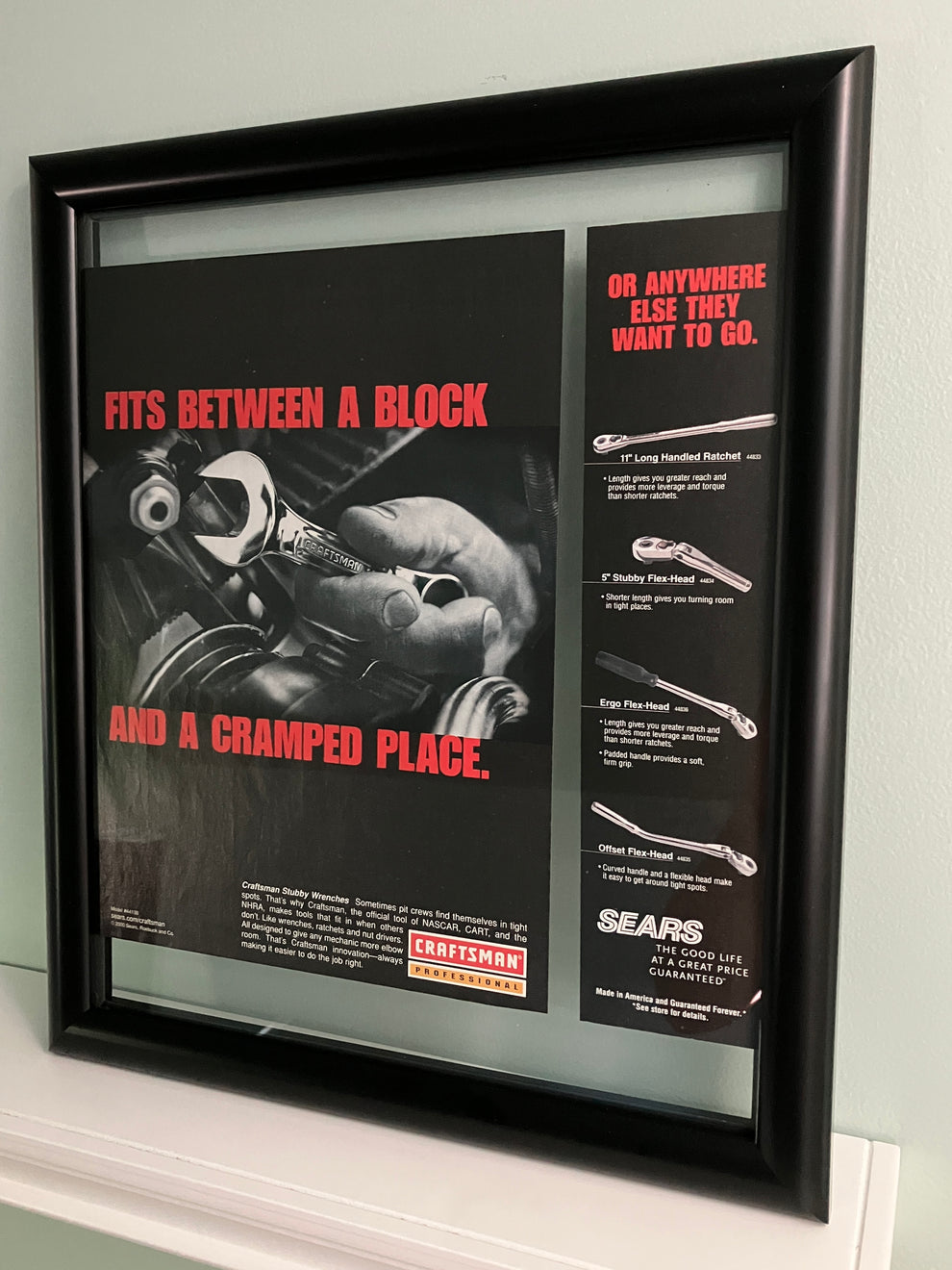 Framed Vintage Craftsman Tools Advertisement – Carolina Abbey Tools