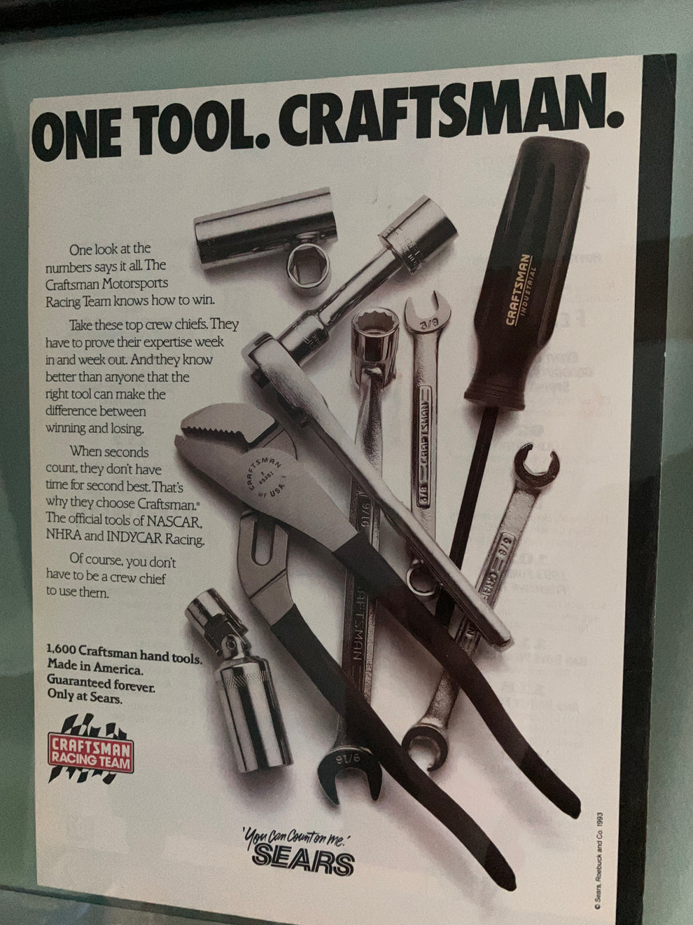 Framed Vintage Craftsman Tools Advertisement – Carolina Abbey Tools